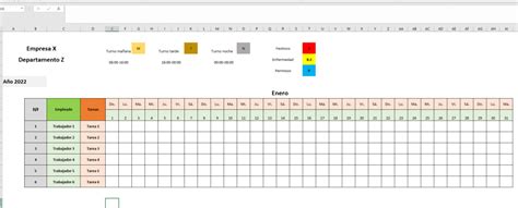 Plantillas Para Turnos En Excel FichaHoy