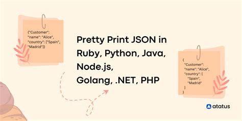 pretty print json in ruby python java node js golang and php