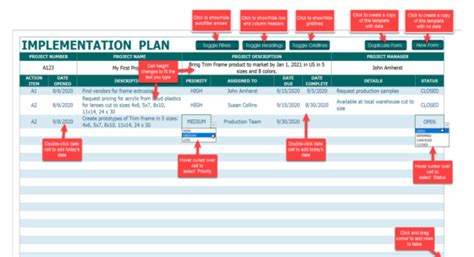 Implementation Plan With Instructions Dmaictools