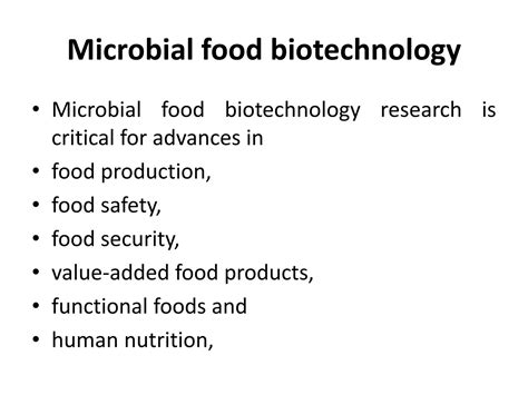 SOLUTION Microbial Biotechnology For Food Flavour Production Ppt