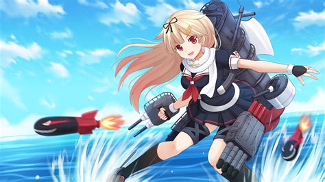 Fondos de pantalla Anime Colección Kantai Yuudachi KanColle