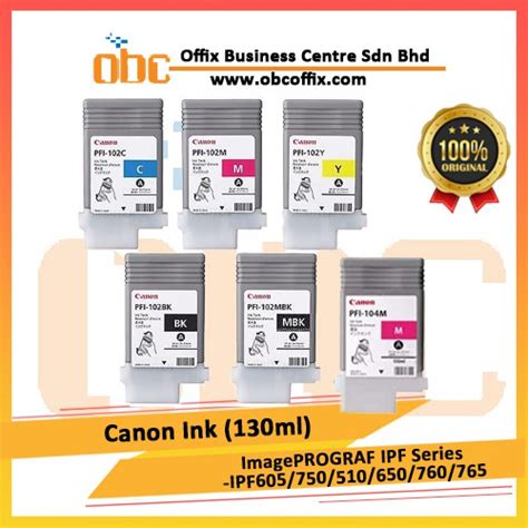 Pfi Pfi Canon Ink Cartridges Ml For Imageprograf Ipf