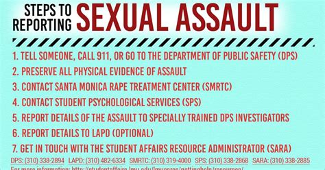 Steps To Reporting Sexual Assault News
