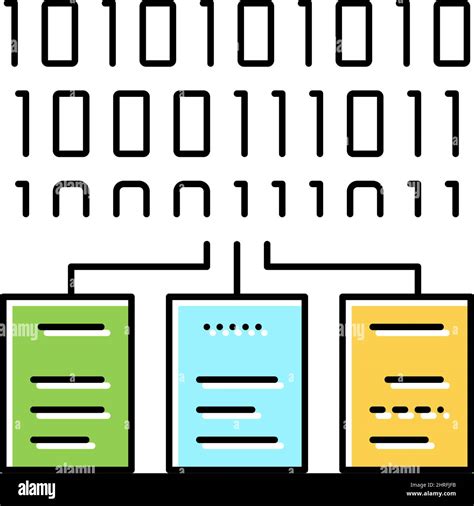 Files Encryption Color Icon Vector Illustration Sign Stock Vector Image