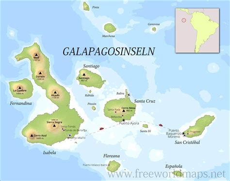 Galapagos Karte Freeworldmaps Net