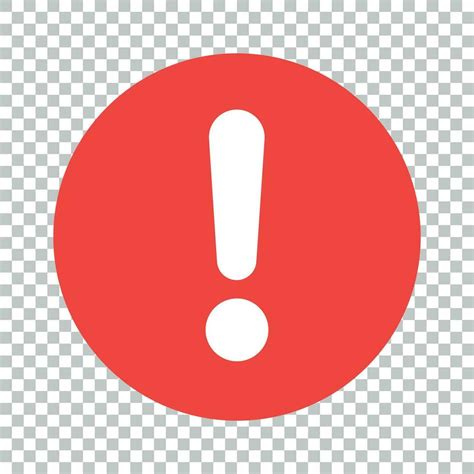 exclamación marca icono en plano estilo peligro alarma vector