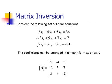 ppt matrix inversion powerpoint presentation free download id 6951775