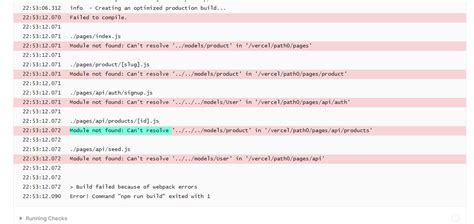 module not found can t resolve models product in vercel path0 pages product