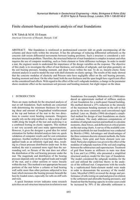 pdf finite element based parametric analysis of mat foundations