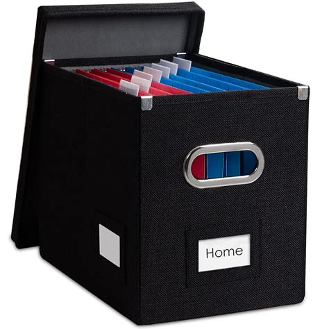 Prandom File Organizer Box Set Of Collapsible Decorative Linen