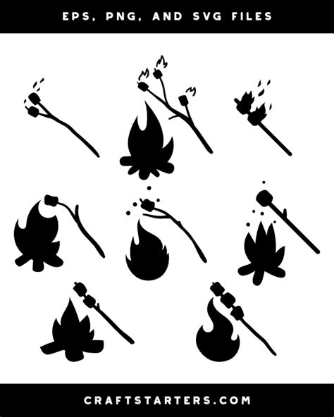 Hand Drawn Roast Marshmallow Clip Art Library
