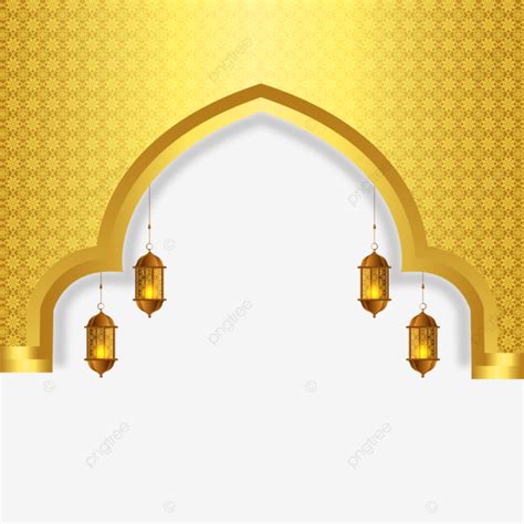 Festival Islámico Twibbon Arabesco Ramadan Kareem O Marco Dorado Milad