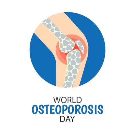 Día Mundial de la Osteoporosis Vector Premium
