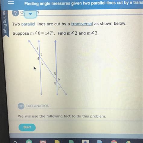 Finding Angle Measures Parallel Lines Cut Transversal Worksh