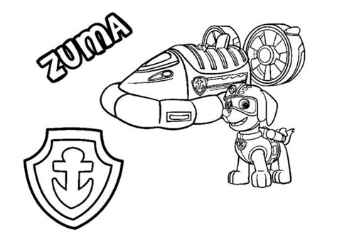 Kolorowanka Uśmiechnięta Zuma Pobierz wydrukuj lub pokoloruj online