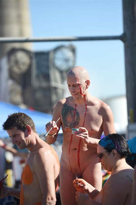 Nude Body Painting Takes Over San Francisco S Urban Burning Man