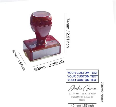 Sello De Tinta Fotosensible Personalizado YQBOOM Sello De Texto
