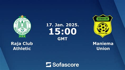 Raja Club Athletic Maniema Union scores en direct face à face et