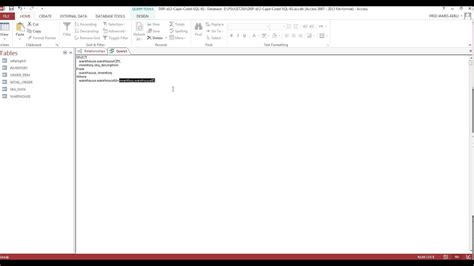 microsoft access 2013 a simple sql select statement using an implicit join youtube