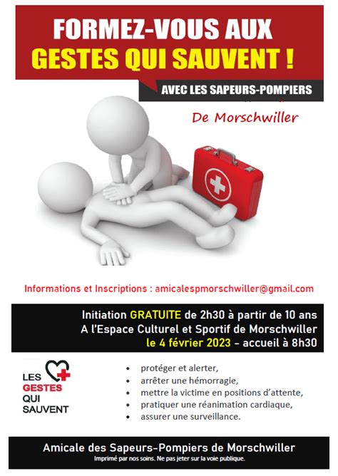 Formation Aux Gestes Qui Sauvent Commune De Morschwiller