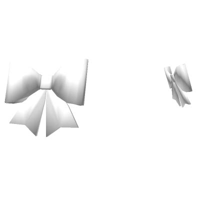 White Hair Bows Roblox