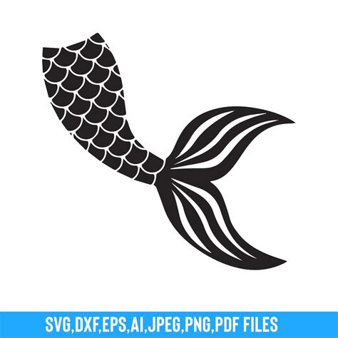 Mermaid Tail Svg Mermaid Tail Png Clipart EPS PNG PDF Dxf Cricut