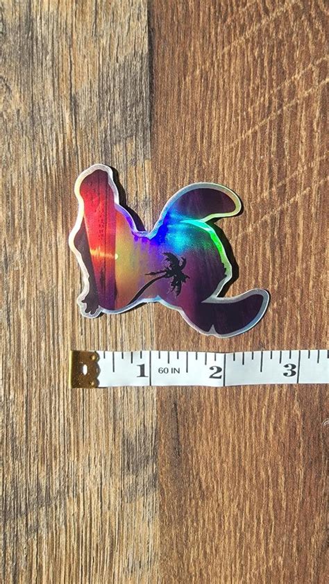 Disney Sticker Disney Stuff Disney Holographic Stich Hawaiian Lilo And