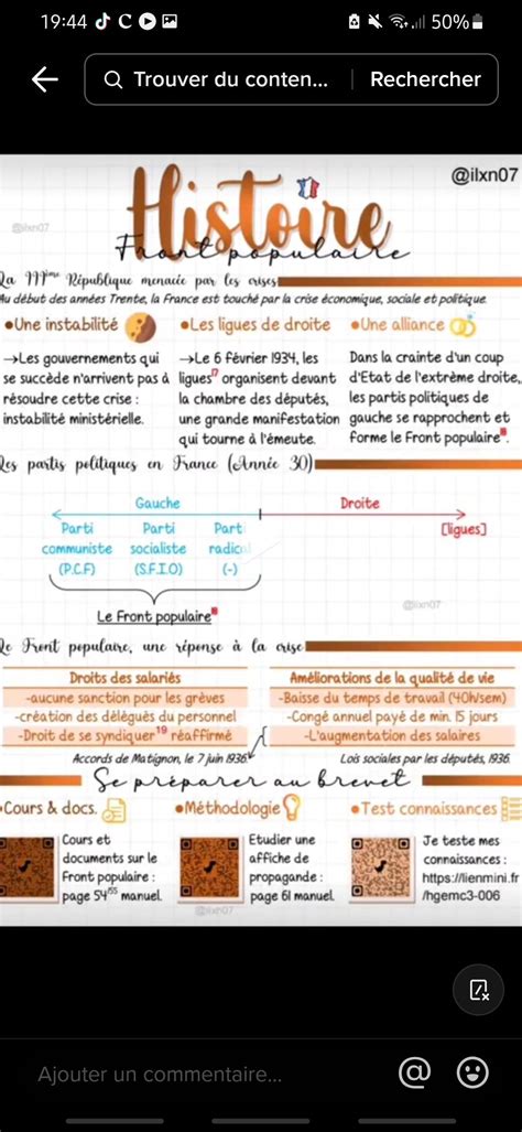 Épinglé sur Ecole en 2024 Revision brevet histoire Fiche de révision