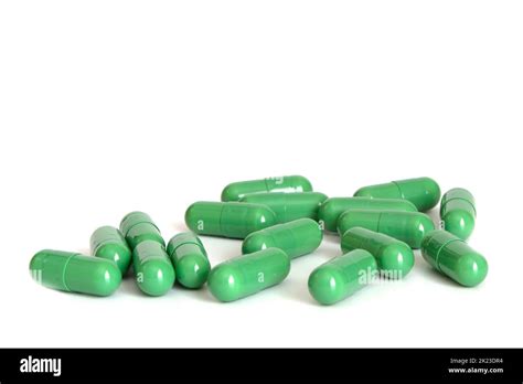 P Ldoras Verdes Pila De C Psulas Aisladas Conjunto De Medicamentos