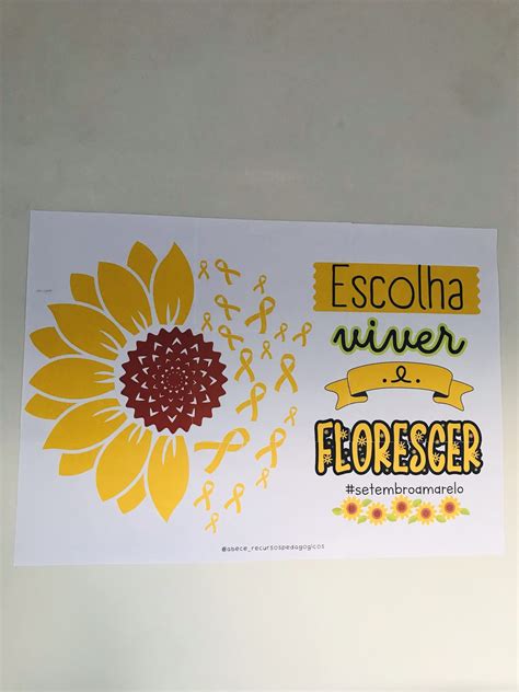Mural Setembro Amarelo Abêcê Recursos Pedagógicos