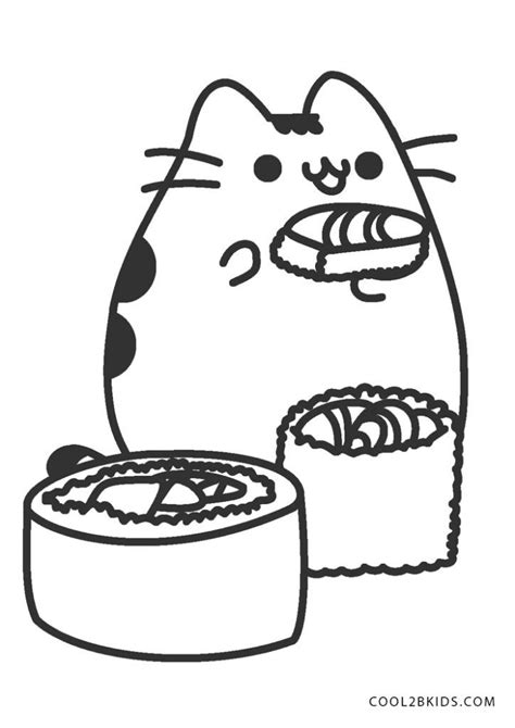 Dibujos de Pusheen para colorear Páginas para imprimir gratis
