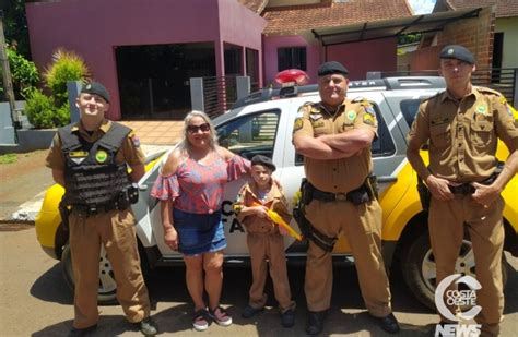 Policiais Militares De Entre Rios Do Oeste Realizam Surpresa Para
