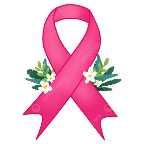 Flores De Fita Rosa PNG Fita Fita Rosa Câncer De Mama Imagem PNG e