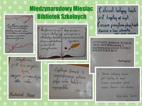 Październik Międzynarodowy Miesiąc Bibliotek Szkolnych Witamy na