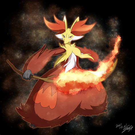 Delphox Pokemon Drawn By Shuu Come Danbooru