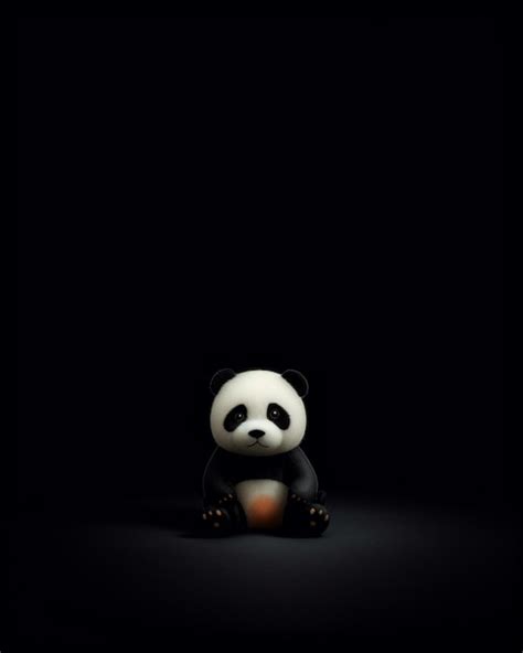 Cute Panda Wallpaper Black Background Infoupdate Org