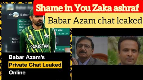 Babar Azam Personal Chat Leaked By PCB Shame Full Act By Pcb