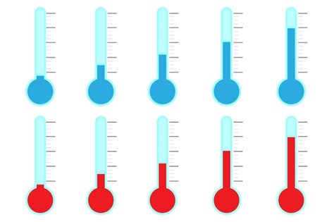 Thermometer symbol für wetter heiße und kalte skala celsius oder