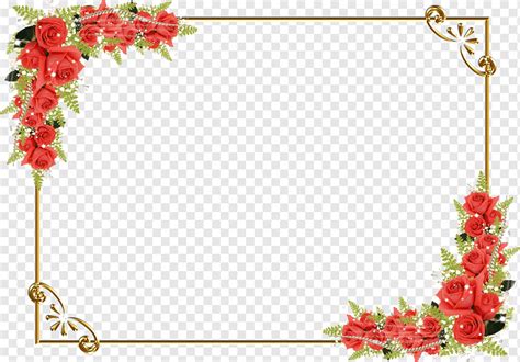 Desenho Flor Borda Rosa Vermelha Moldura Rosa Vermelha Arranjo De
