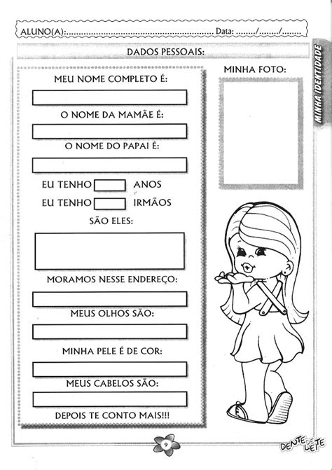 10 Atividades para Trabalhar Identidade SÓ ESCOLA