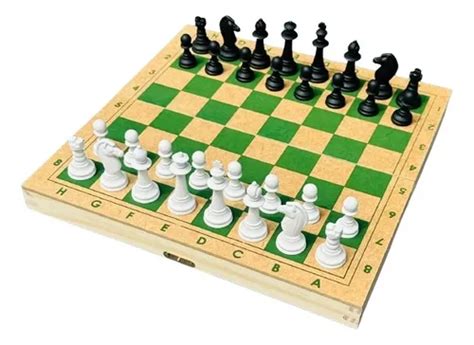 Jogo Xadrez E Damas Tabuleiro Madeira Estojo 2x1 Toy Trade