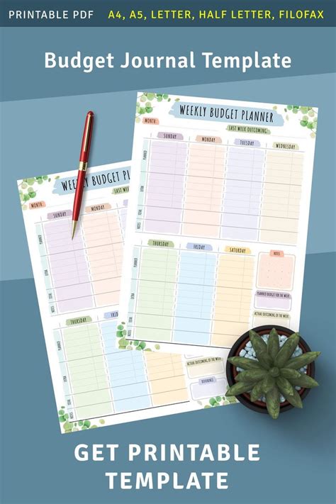 Budget Planner Template Schedule Templates Aesthetic Biweekly Budget