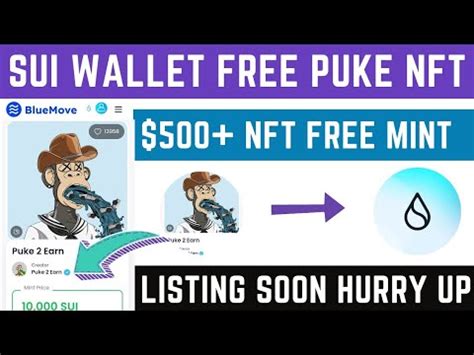 Puke 2 Earn Sui Wallet NFT Daily Earn Sui Token With NFT Earn Sui