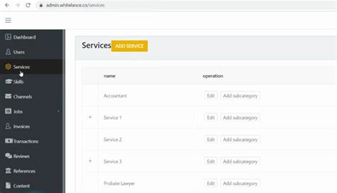 Admin Dashboard Categories Talentpools