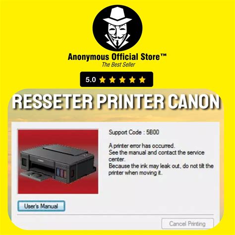 Jual PROGRAM RESET RESETTER RESETER PRINTER PRINT CANON SUPPORT CODE