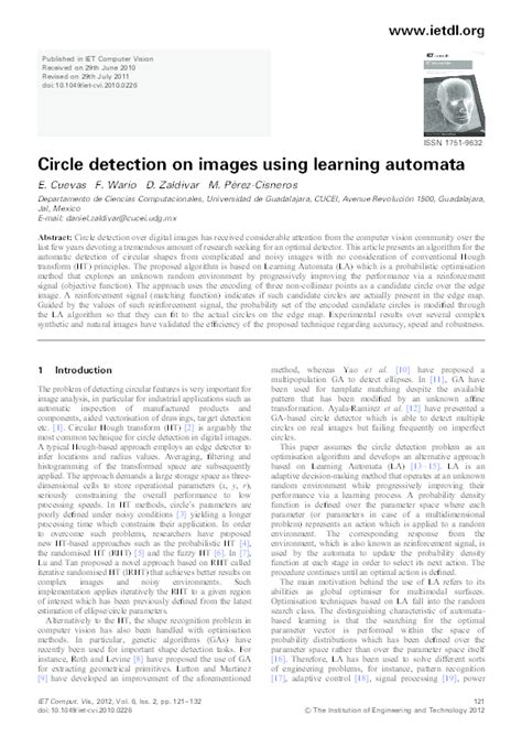 pdf circle detection on images using learning automata erik cuevas