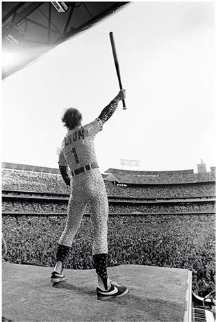 Elton John Saluting Dodger Stadium Los Angeles October By