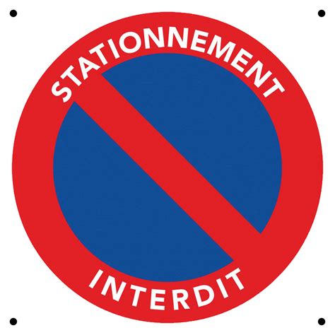 Panneau stationnement interdit en PVC Utilisation extérieure