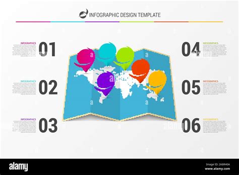 Concepto de mapa del mundo Plantilla de diseño infográfico