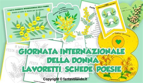 Lavoretti Per La Festa Della Donna Quadretto E Cuore Con La Mimosa